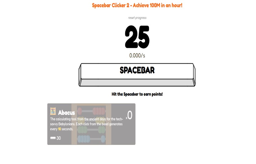 Spacebar Clicker 2 - Play Online